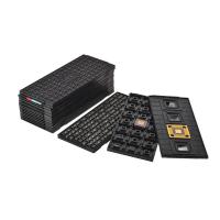 China Temperature Resistant Hard ESD Tray for PCB Reusable Anti Static 7.62mm IC Chip Tray for sale