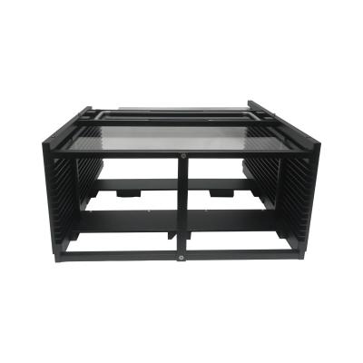 China 12-Inch 13-Slot Metal Wafer Carrier with 6061 Aluminum Construction and 6.34mm Slot Spacing for sale