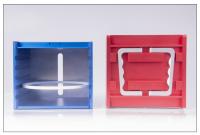 China 6-Inch 5-Slot Wafer Hoop Ring Cassette - 161.8x151x140mm Aluminum Carrier for 25 Wafers for sale