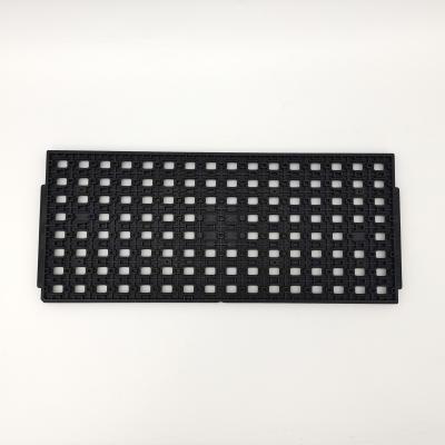 China Black JEDEC Tray for BGA ICs 322.6x135.9mm 128PCS Matrix 8x16 Standard Design for sale
