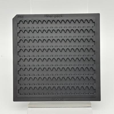 China Anti-Static IC Chip Tray 128 PCS Matrix 101.57x101.57mm for Semiconductor Transport for sale