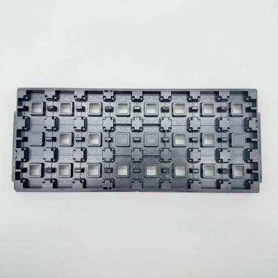 China Black Custom JEDEC Matrix Trays Warpage Less Than 0.76mm Semiconductor Packaging Tray for sale