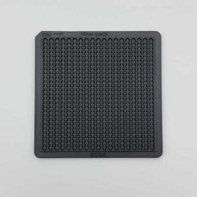 China Black Bare Die Tray 2-4 Inch with 0.3mm Warpage Tolerance for Chip Storage and Packaging - 494 Pocket Capacity for sale