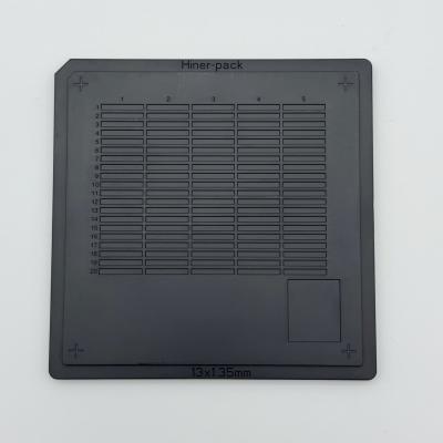 China Stackable Waffle Pack Bare Die Tray 2-4 Inch Sizes for Microelectronic Chip Packaging with ESD Protection for sale