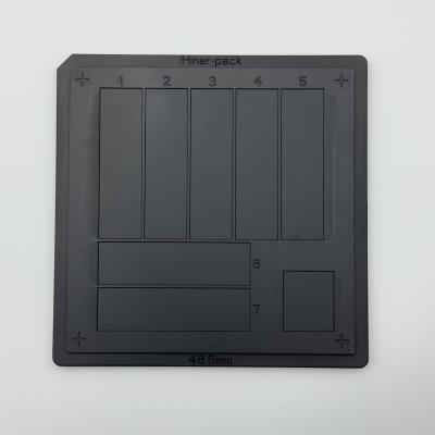 China Anti-Static Bare Die Tray for Chip Scale Packages - 13.35×48.6×0.1mm Pocket Size, 7-Position Matrix, High Temperature Resistance for sale