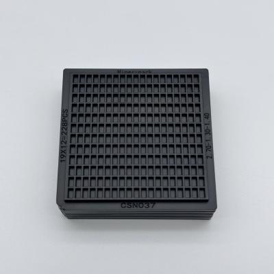 China ESD Safe ABS Bare Die Tray 2 Inch 4 Inch Waffle Pack with Lid and Clip for sale