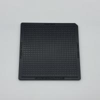 China 4 Inch Black ABS Waffle Pack IC Chip Tray 550 Pockets Storage Protection for sale