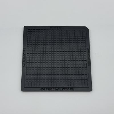 China 4 Inch Black ABS Waffle Pack IC Chip Tray 550 Pockets Storage Protection for sale