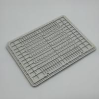 China Customized ABS Chip Tray 25.7x6.4x0.41mm Pocket JEDEC Semiconductor Loading Tray 280x210x15mm for sale