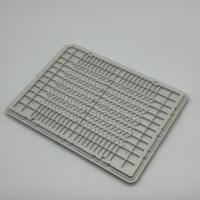 China Customized ABS Chip Tray 25.7x6.4x0.41mm Pocket JEDEC Semiconductor Loading Tray 280x210x15mm for sale