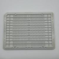 China Flexible Customized Tray  Pocket Size 25.7*6.4*0.41mm Chip Tray White ABS Semiconductor Chip Loading Tray for sale