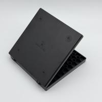 China Black ESD PC Clamshell Chip Tray 156x150mm with Lock Mechanism for IC Storage for sale