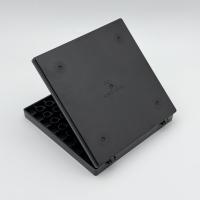 China Black ESD PC Clamshell Chip Tray 156x150mm with Lock Mechanism for IC Storage for sale