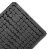 China Customized Black Bare Die Tray 110 Cavities Heat Resistant Plastic Semiconductor Packaging for sale