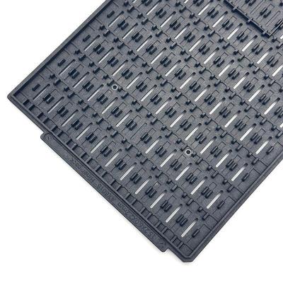 China Low-Profile JEDEC Tray 322.6x135.9mm 98-Cavity IC Carrier with 0.76mm Flatness for sale