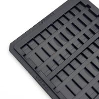 China Precision Molded Conductive PC Waffle Pack Chip Tray 4 Inch 20 Pocket for Semiconductor Die Storage for sale