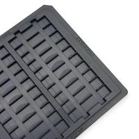 China Precision Molded Conductive PC Waffle Pack Chip Tray 4 Inch 20 Pocket for Semiconductor Die Storage for sale