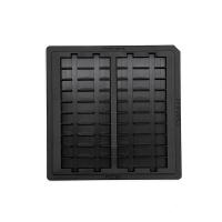 China Precision Molded Conductive PC Waffle Pack Chip Tray 4 Inch 20 Pocket for Semiconductor Die Storage for sale
