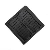 China Precision Molded Conductive PC Waffle Pack Chip Tray 4 Inch 20 Pocket for Semiconductor Die Storage for sale