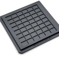 China Permanent Antistatic 2 Inch Waffle Pack Chip Tray 48 Cavity ABS ESD for sale