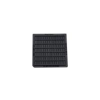 China Hiner-pack 2x2 Inch Waffle Pack Chip Trays 98 Cavities ESD Safe Stackable with Cover and Clip System for sale