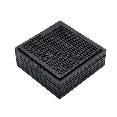 China 2 Inch Waffle Pack Chip Tray 50.7x50.7mm ESD Conductive ABS for Microelectronic Component Alignment for sale