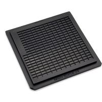 China 2 Inch Waffle Pack Chip Tray 50.7x50.7mm ESD Conductive ABS for Microelectronic Component Alignment for sale