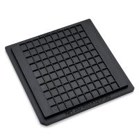China Permanent ESD Conductive ABS Waffle Pack Chip Tray 50.7x50.7mm 100 Cavities for Microchip Storage for sale