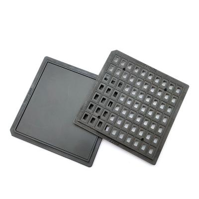 China ABS Waffle Pack Chip Trays HN21014-2 - 101.57mm Size with 49 Cavities for Small Components for sale