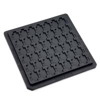 China ESD Anti Static Semiconductor Waffle Chip Tray 50.8x50.8mm 42 Cavities for sale
