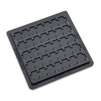 China Anti-Static High Temperature Cross-Slot Waffle Pack Tray 50.8mm for IC Chips for sale