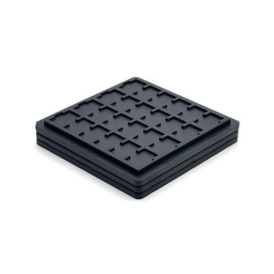 China Professional ESD Waffle Trays for Fine Pitch IC Components with Anti-Static & Dust-Proof Design and Customizable Cavity Size for sale
