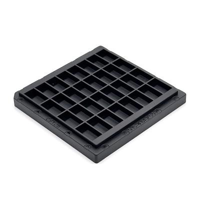 China Anti-Static Reusable Cleanroom-Grade Waffle Pack Chip Trays for Semiconductor IC Protection for sale
