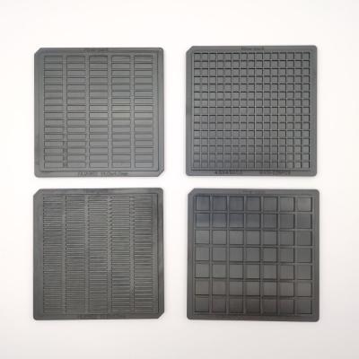 China Customized Reusable Waffle Pack Chip Trays 2-4 inch with 1.0×10⁴-1.0×10¹¹Ω Surface Resistance for Wafer Die Packaging for sale