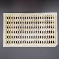 China Dark Yellow PEI ESD Anti-Static Tray 280x180x13.7mm for IC Connectors with 96 Cavities for sale