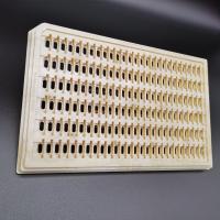 China Dark Yellow PEI ESD Anti-Static Tray 280x180x13.7mm for IC Connectors with 96 Cavities for sale