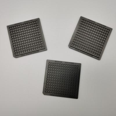 China 2 Inch Black Plastic IC Chip Tray with 168 Cavities, 0.2mm Flatness and ESD Protection for Semiconductor Storage for sale