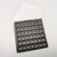 China Digital Array Waffle Pack Chip Trays 50x50x5mm Anti-Static ABS with 42 Cavities for Electronic Components for sale