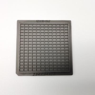 China Traditional Black 2 Inch Waffle Pack Chip Trays - 50.7x50.7x4mm ABS ESD Protection for Electronic Components for sale