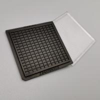 China Traditional Black 2 Inch Waffle Pack Chip Trays - 50.7x50.7x4mm ABS ESD Protection for Electronic Components for sale