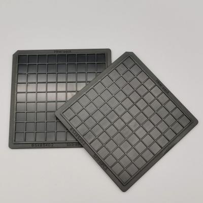 China 4 Inch MPPO Matte Surface Waffle Pack Chip Trays - 101.57×101.57×3mm with 81 Cavities for Bare-Die Packaging for sale