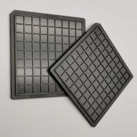 China 4 Inch MPPO Matte Surface Waffle Pack Chip Trays - 101.57×101.57×3mm with 81 Cavities for Bare-Die Packaging for sale