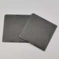 China ROHS Black PC Waffle Pack Chip Trays 2-inch and 4-inch with 0.2mm Flatness for Electronic Die Protection for sale