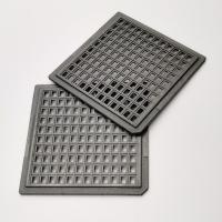 China ABS ESD Waffle Pack Chip Trays 101.57×101.57×3mm for IC Components with 120 Cavity Matrix for sale
