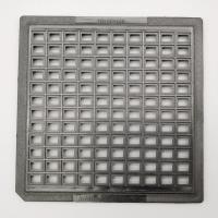 China ABS ESD Waffle Pack Chip Trays 101.57×101.57×3mm for IC Components with 120 Cavity Matrix for sale