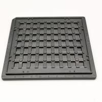 China 4 Inch Waffle Pack Chip Trays with 63 Pockets 6.62×8.29×0.8mm ESD Anti-Static Protection for Electronic Components for sale