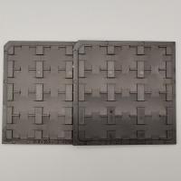 China Black Plastic Waffle Pack Tray ESD 12PCS High Temperature 120-220°C 21.8x20.8mm for sale