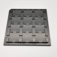 China Black Plastic Waffle Pack Tray ESD 12PCS High Temperature 120-220°C 21.8x20.8mm for sale