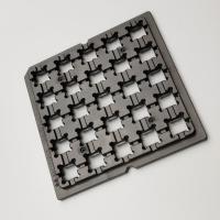 China Antistatic PC Waffle Pack Chip Trays with 10⁴-10¹¹ Ohm Resistance for Lens Holder Components for sale