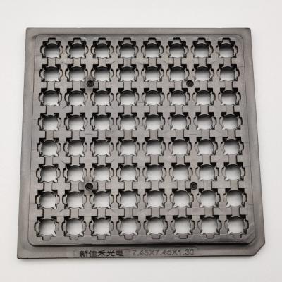 China 4-Inch Through Hole Structure Plastic Cavity Trays for Camera Lens Loading - 64 Cavity Matrix with ESD Protection for sale